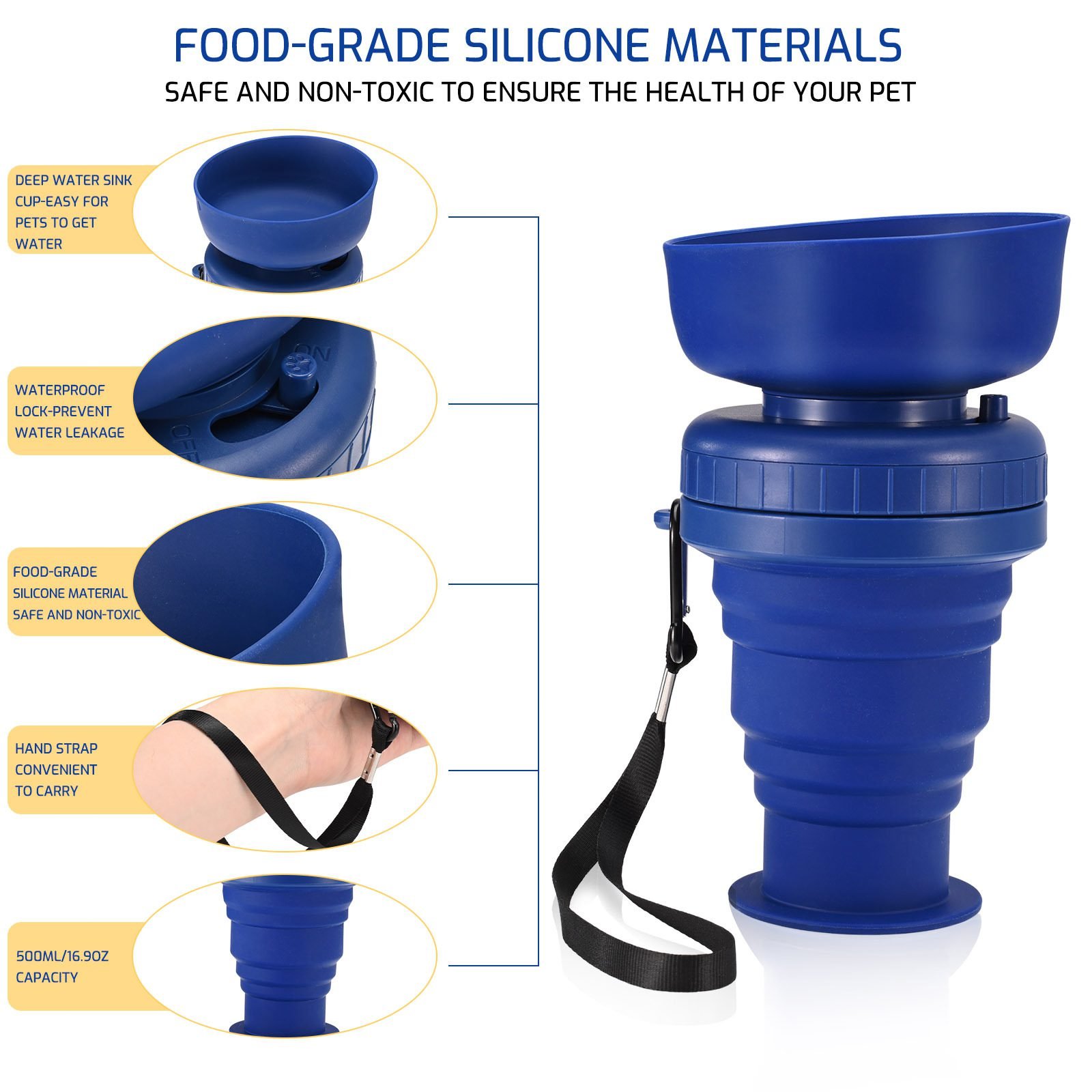 Portable Expandable Pet Dog Water Bottle for Hiking | Petssaw